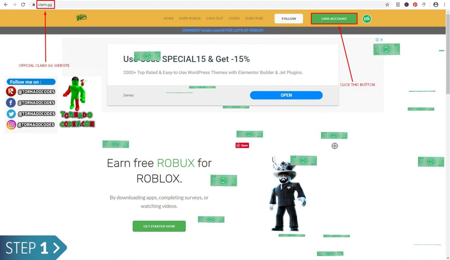 Claim.gg Codes List for Robux in Roblox (July 2023) - Tornado Codes